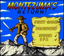 Montezuma's Return Gameboy Color Screenshot 1